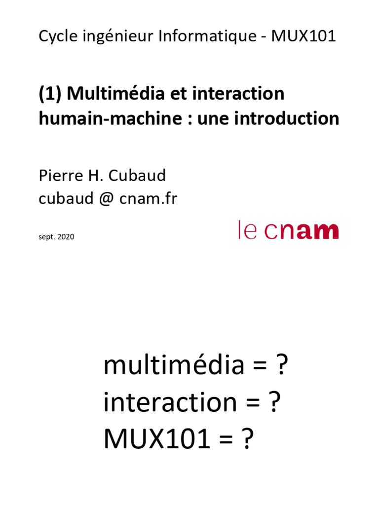 MUX101 Intro | PDF | Informatique | Informatique