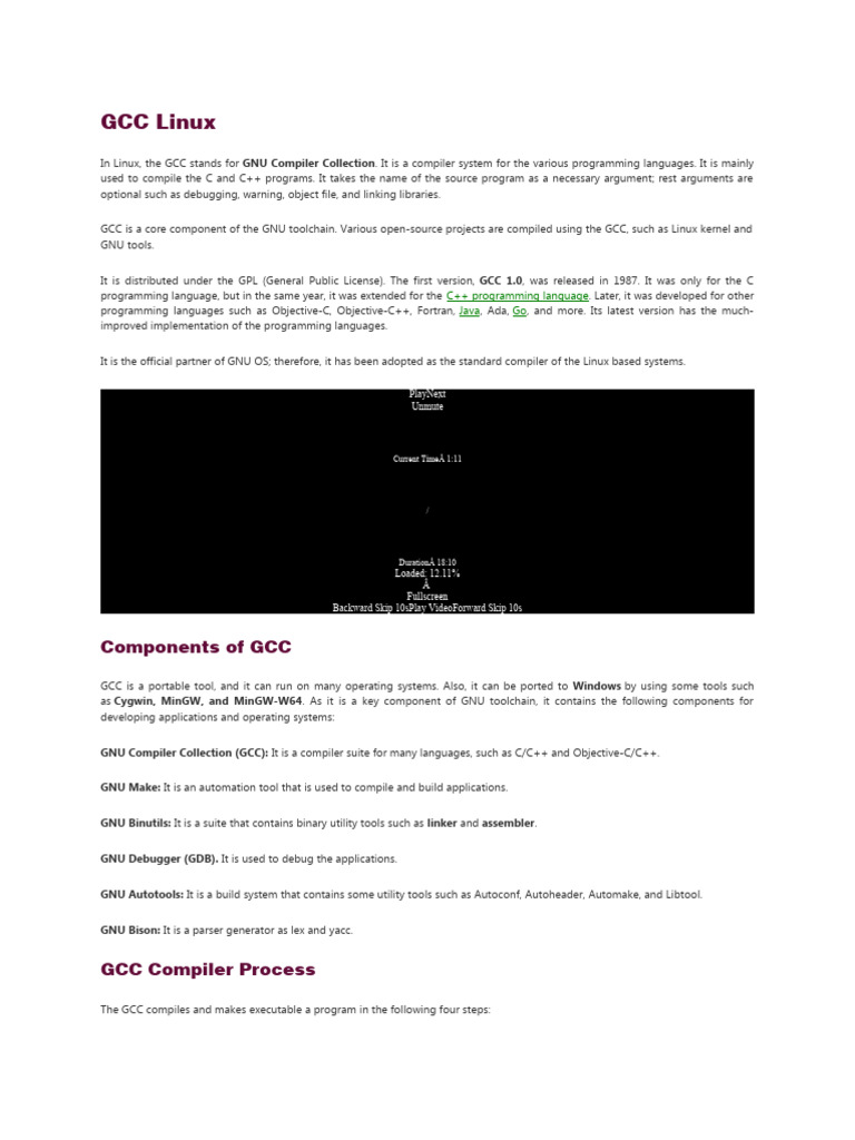 GCC Linux | PDF | Linux | Computer Science
