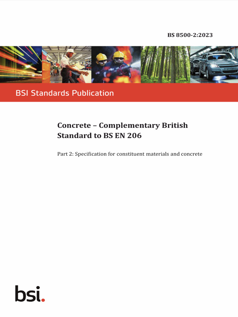 BS 8500-2-2023 Concrete Complementary British Standard to BS en 206 ...