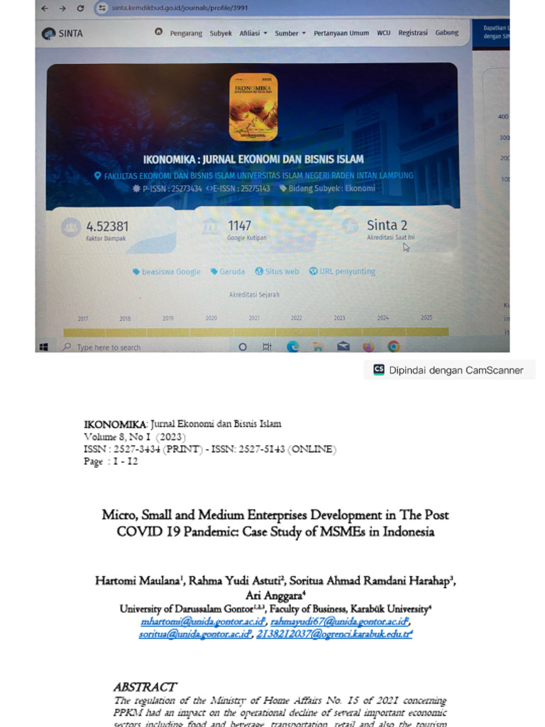 Isna Yanti (2151010233) | PDF | Small And Medium Sized Enterprises | Economies