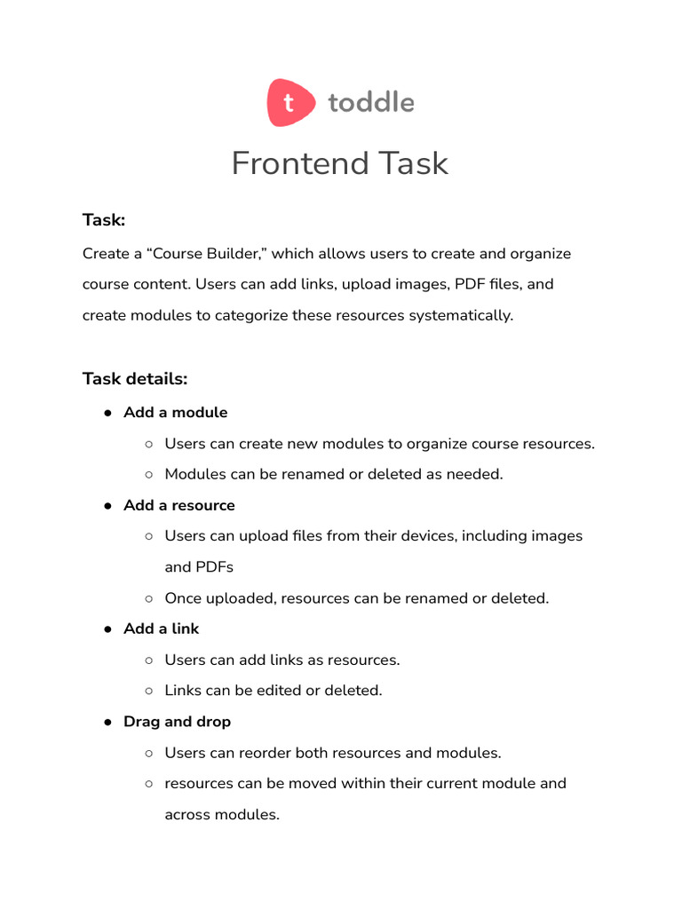 (F09-CB) Frontend Task | Download Free PDF | World Wide Web | Internet ...
