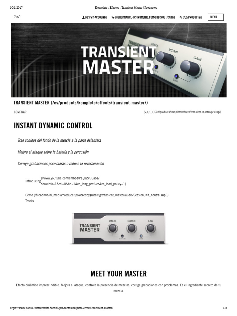 Transient Master MANUAL | PDF | Mac OS | Guitarras
