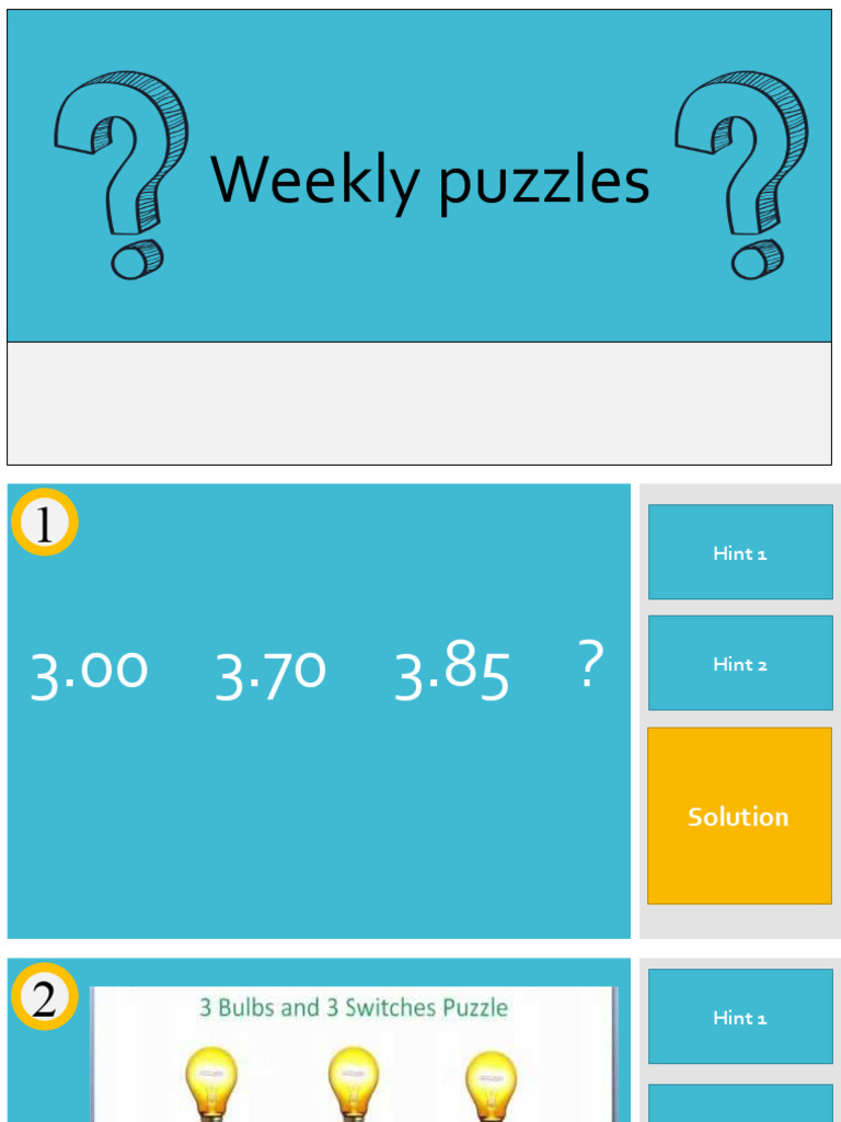 Weekly Puzzles | PDF