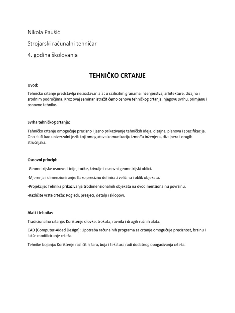 Tehničko Crtanje | PDF