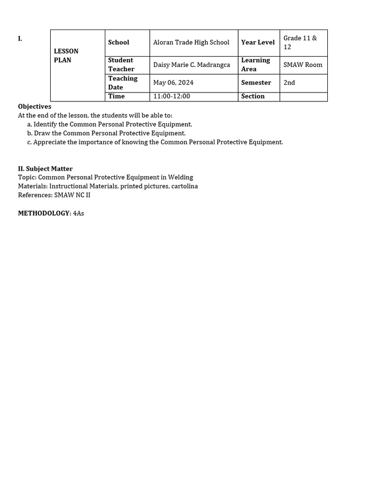 2.LESSON PLAN FOR PRACTICE TEACHING FINAL DEMONSTRATION | PDF | Teachers | Lesson Plan