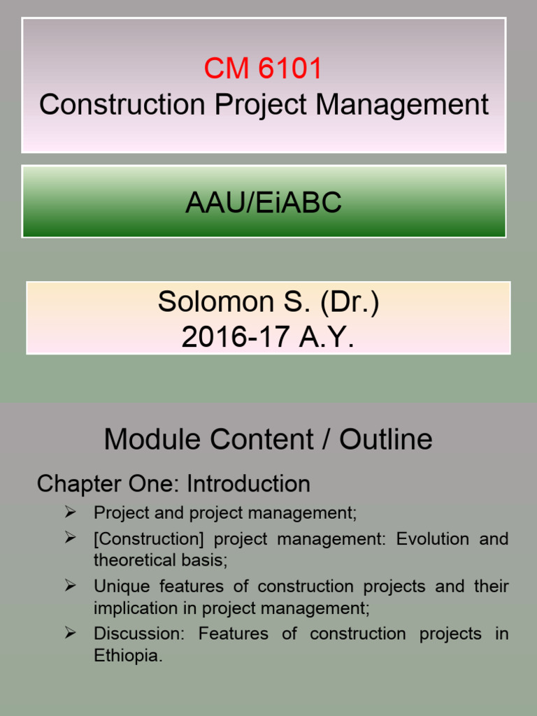 CM 6101 Project Management - 2 | PDF | Project Management | System