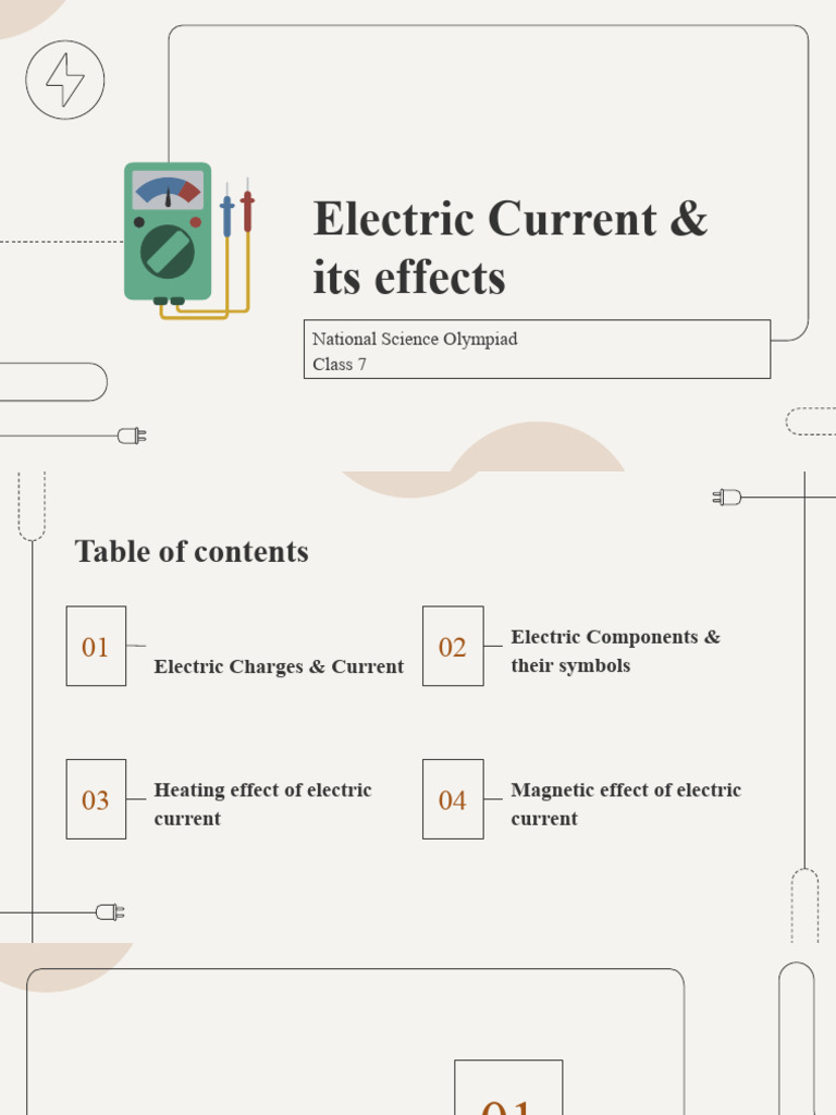 Effects of Electric Current for Class 7 | PDF | Electricity | Electric ...