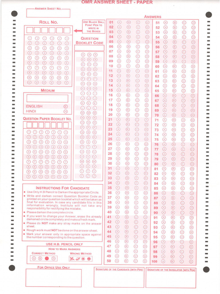 Foundation Omr Sheet | PDF