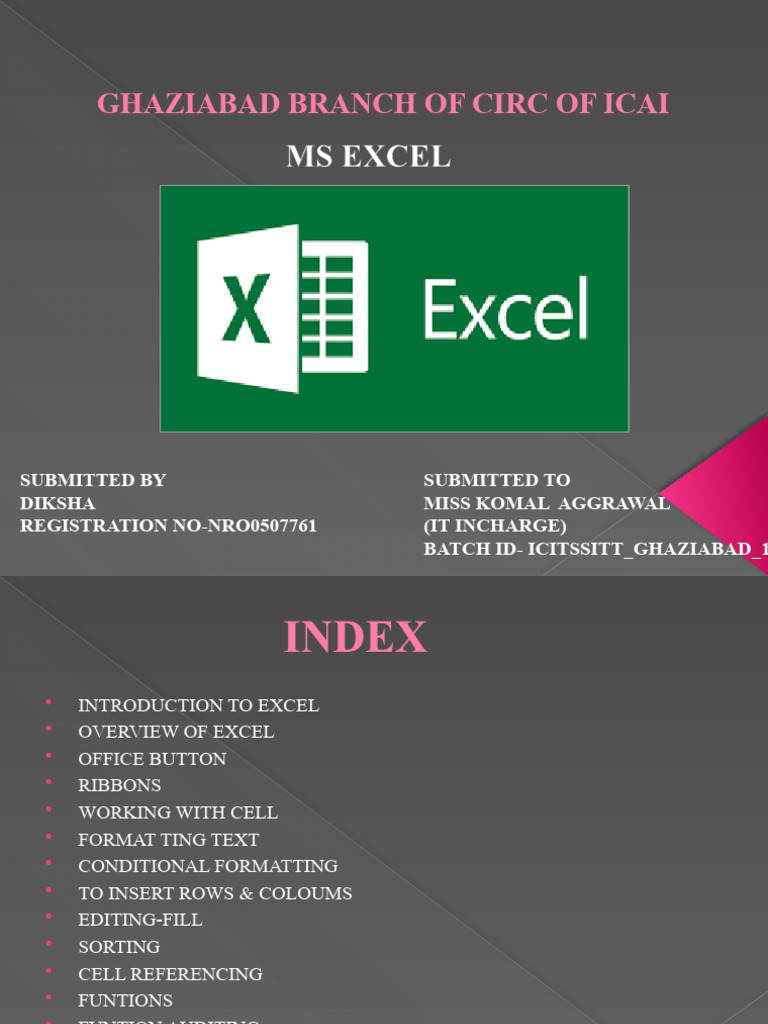 Ghaziabad Branch of Circ of Icai | PDF | Microsoft Excel | Spreadsheet