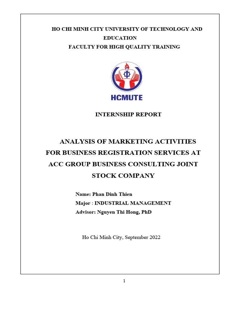 Phan Dinh Thien - 20124225 - Internship Report | PDF | Marketing | Pricing