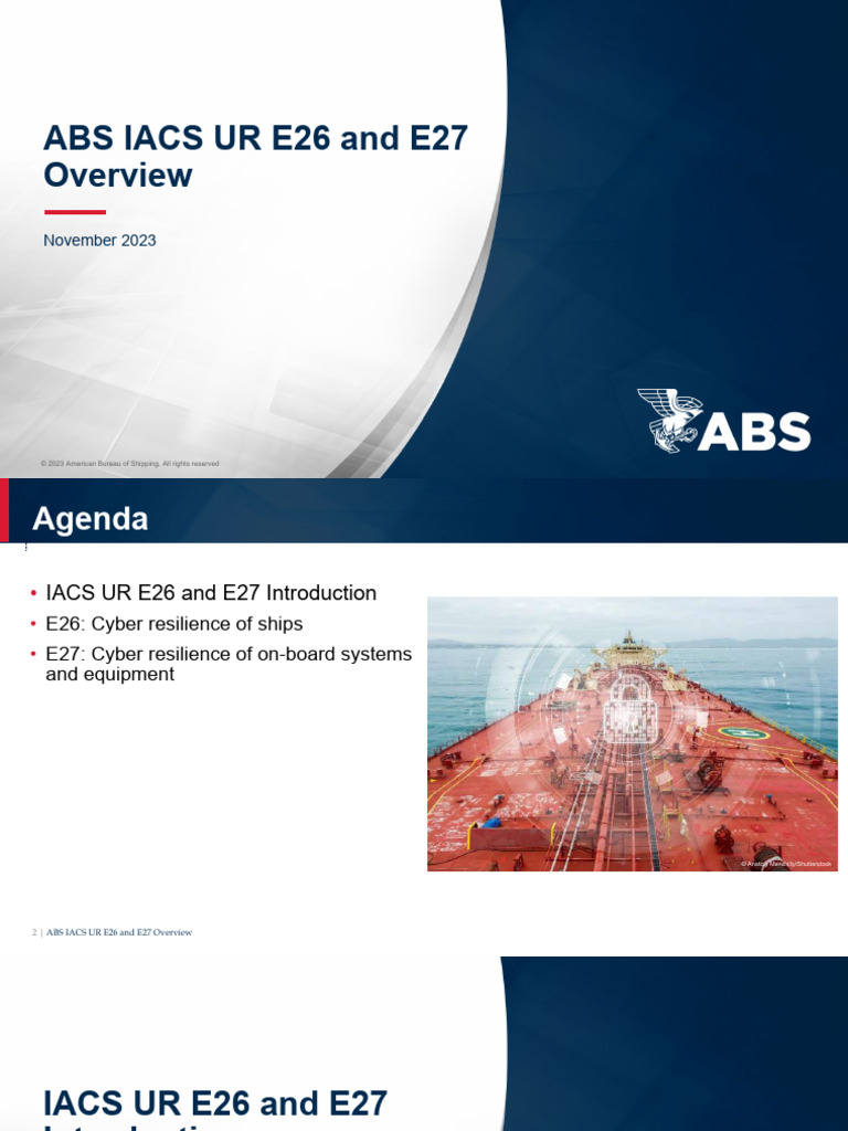 IACS E26 and E27 Overview - v6 12052023 | PDF | Computer Security ...