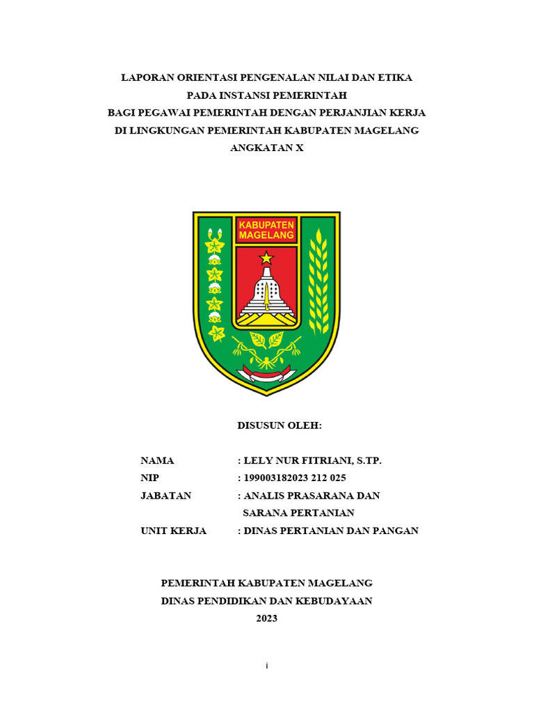 Lap Orientasi Lely Edit | PDF