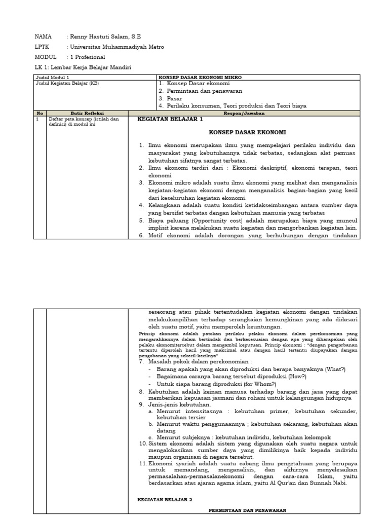 Tugas LK 1 Modul 1 Profesional | PDF | Pengelolaan Keuangan & Uang | Politik