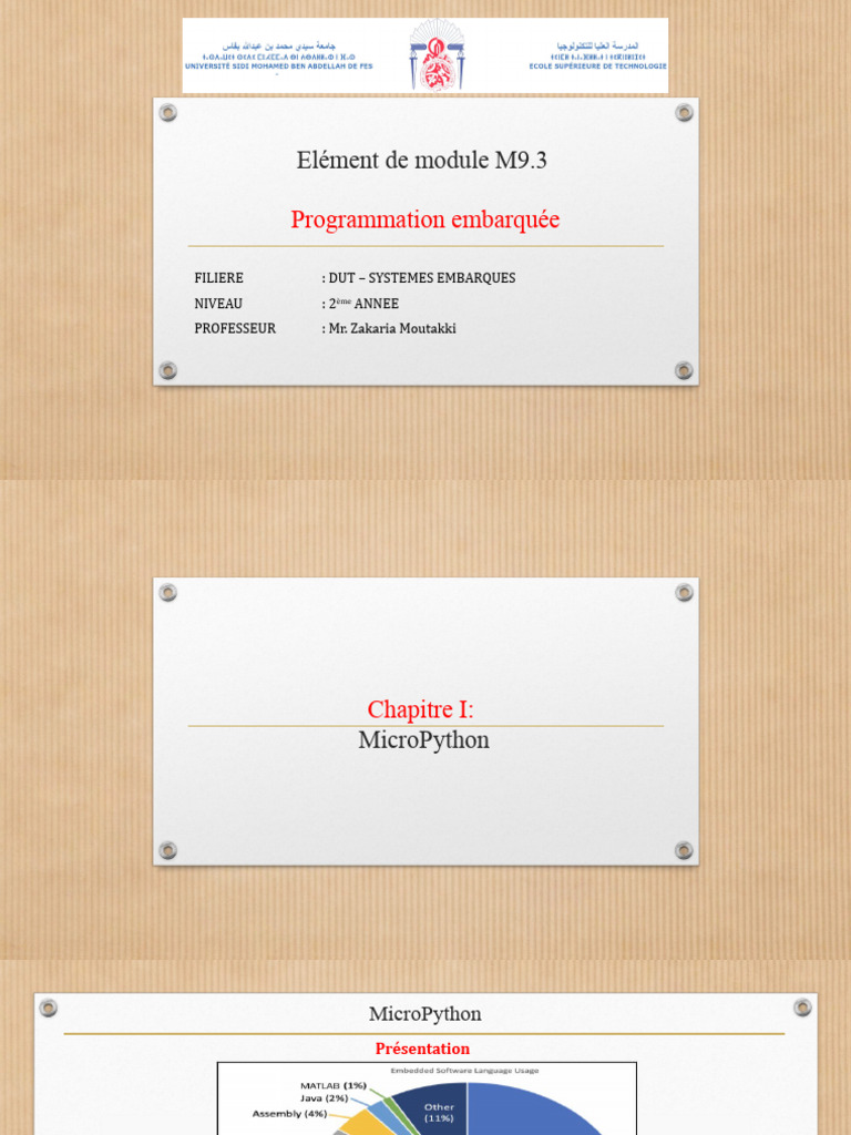 Cours P Embarquée | PDF | Python (Langage de programmation) | Bibliothèque logicielle