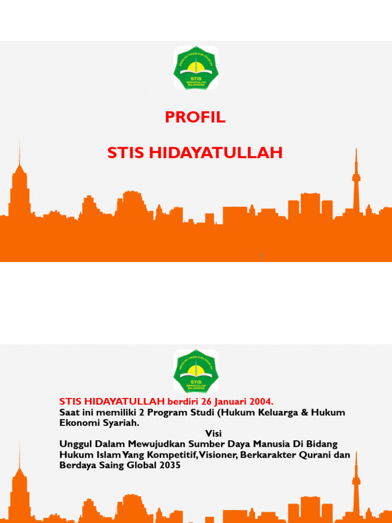 Profil STIS Hidayatullah dan Kurikulumnya | PDF