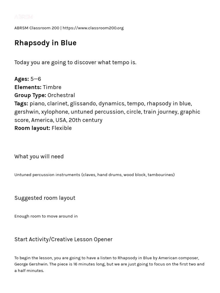 ABRSM-rhapsody-in-blue | PDF | Musical Instruments | Musicology