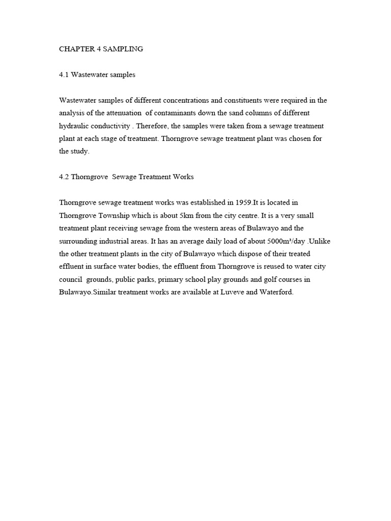 CHAPTER 4 SAMPLING | PDF | Sewage Treatment | Environmental Engineering