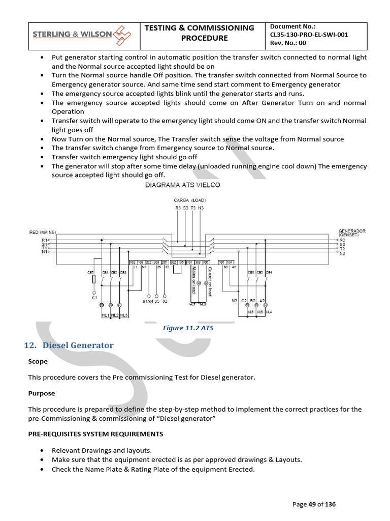 Diesel Generator Commissioning Guide | PDF | Power Inverter | Rectifier