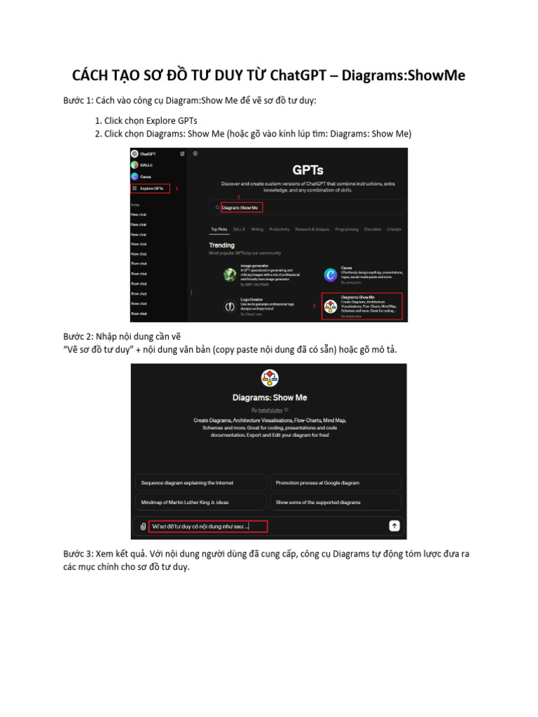 Cách T o Sơ Đ Tư Duy T Chatgpt - Diagramsshowme | PDF