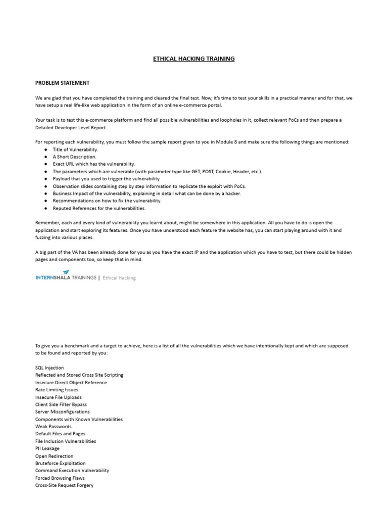 Project Problem Statement | PDF | Security Hacker | Dynamic Web Page