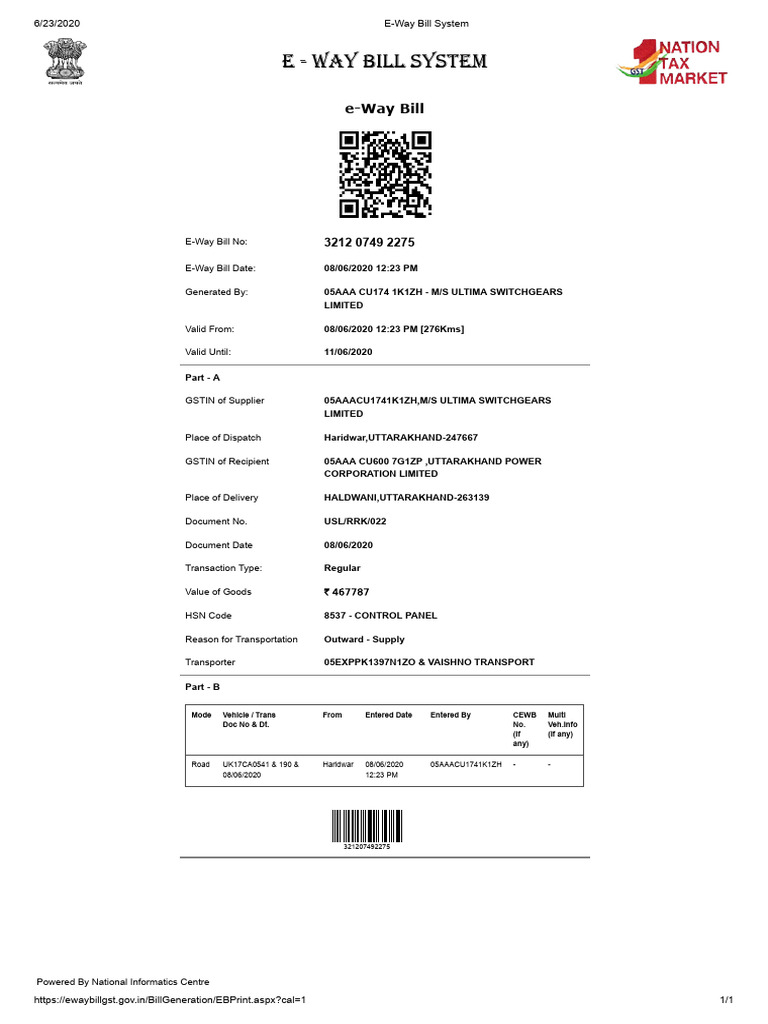 E-Way Bill System 022 | PDF | Narendra Modi | Public Administration