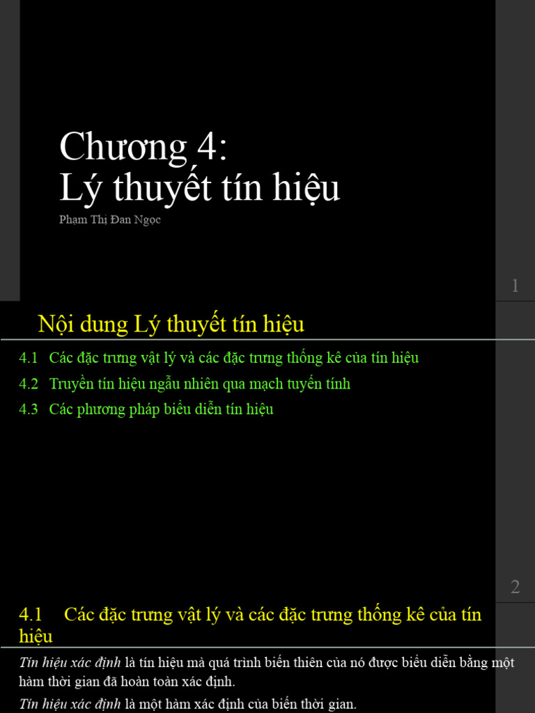 Chương 4 - LY THUYET TIN HIEU | PDF