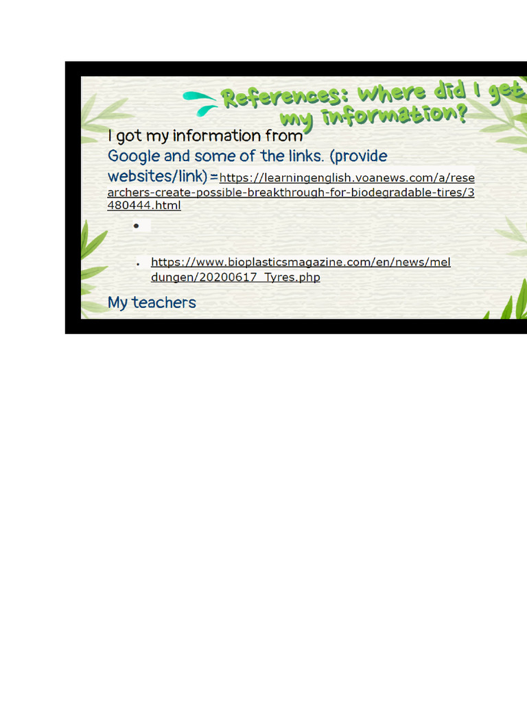 MBL Project Science | PDF