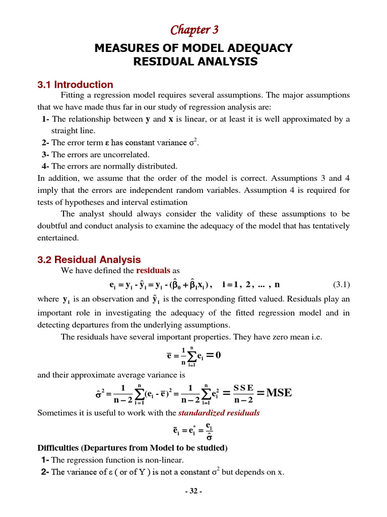 FCDS_RA-ch3-Sp21 | PDF | Errors And Residuals | Regression Analysis