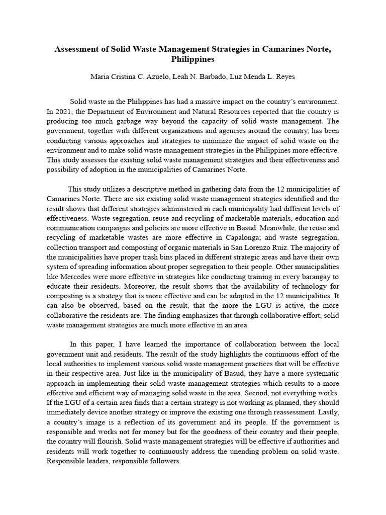 Paper Review | PDF | Waste Management | Waste Paper Review | PDF | Waste Management | Waste