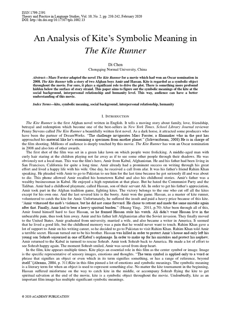 An Analysis of Kite's Symbolic Meaning in | PDF | Taliban