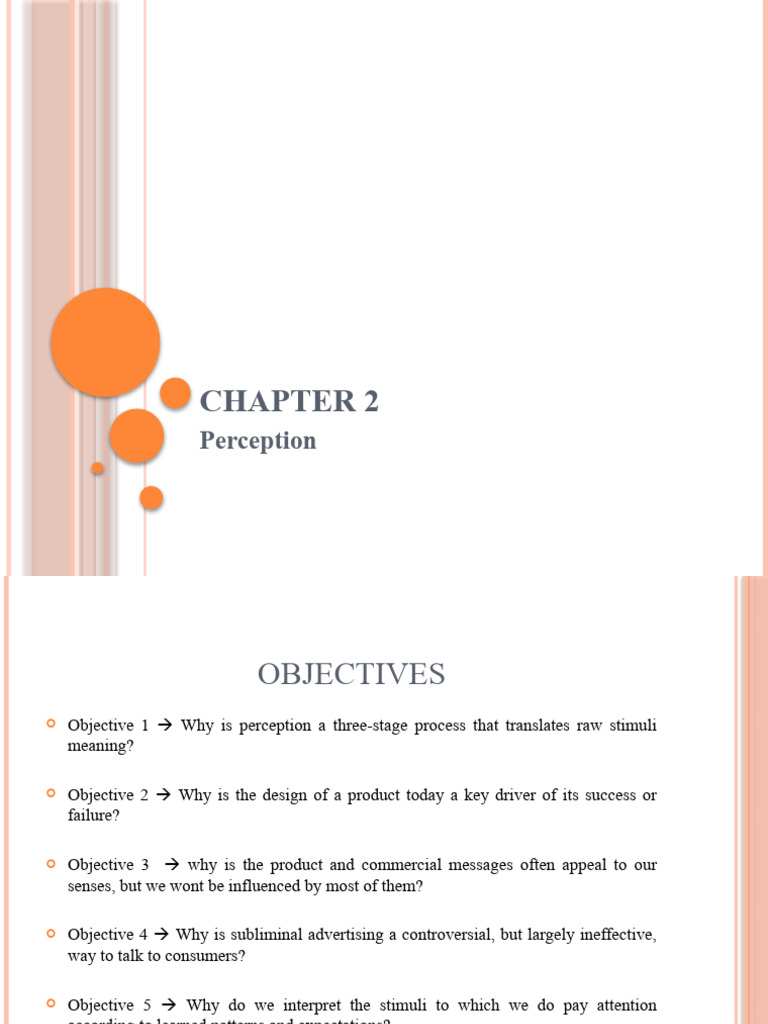 Chapter 2 - Perception | PDF | Perception | Senses
