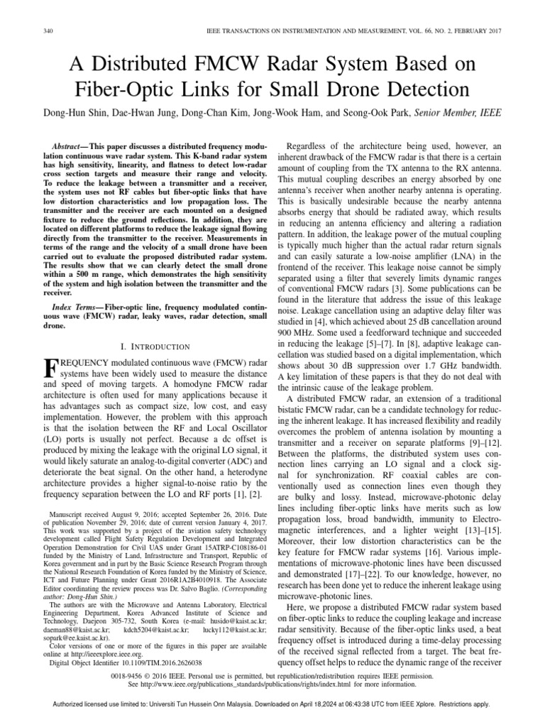 252 - A - Distributed - FMCW - Radar - System - Based - On - Fiber ...