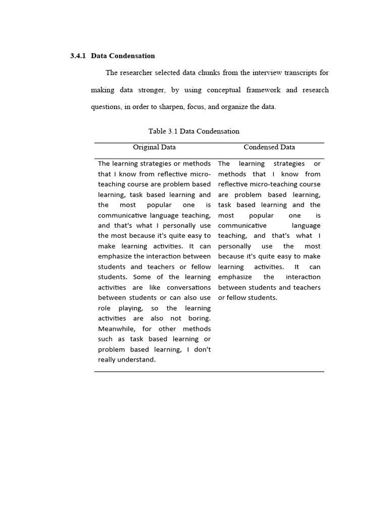 Data Analysis Pdf Teachers Learning