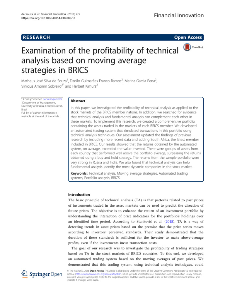 2 - Examination of The Profitability of Technical Analysis Based On Moving Average Strategies in ...