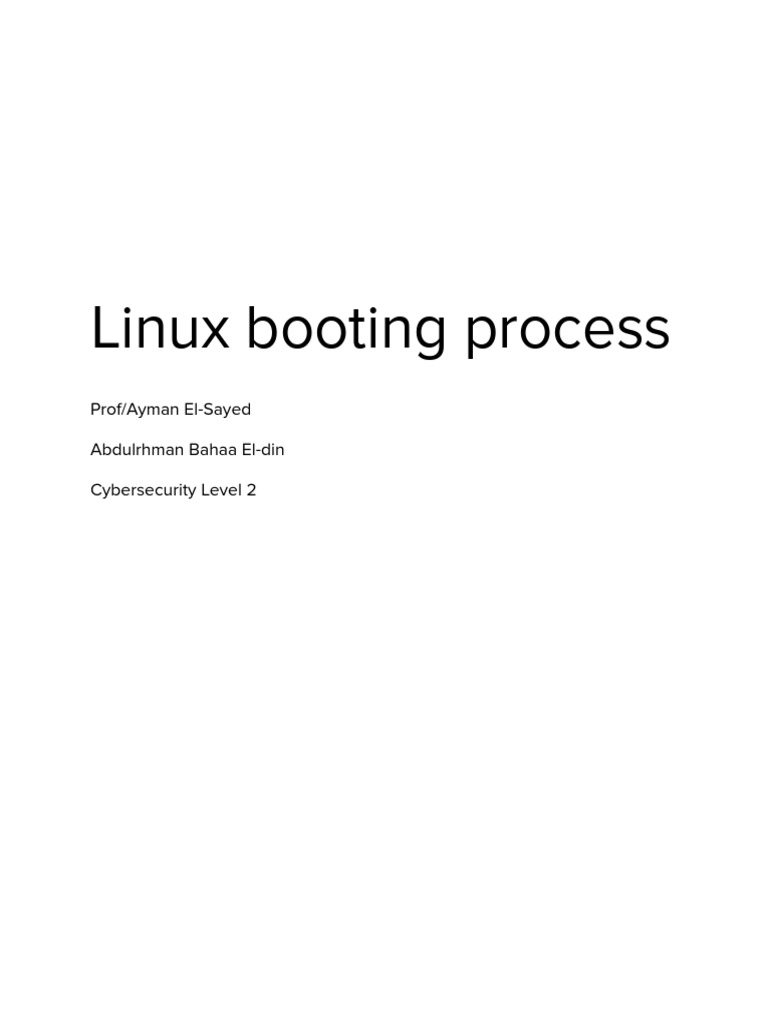 Linux Booting Process-1 | PDF | Booting | Bios Linux Booting Process-1 | PDF | Booting | Bios