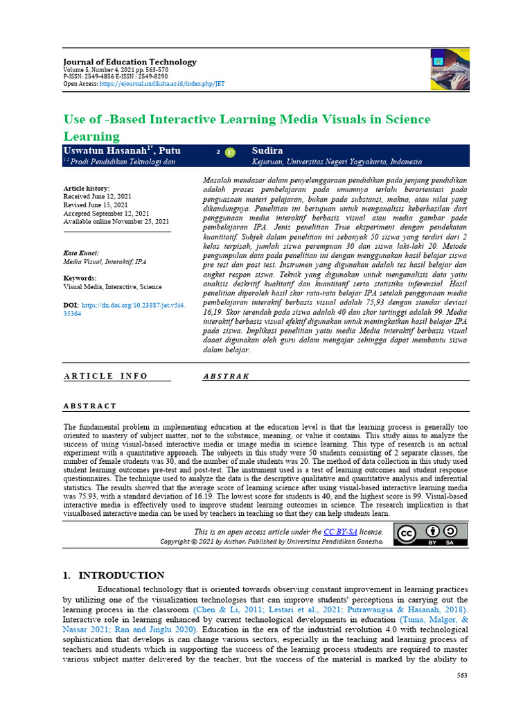 Use of - Based Interactive Learning Media Visuals I | PDF | Statistics | Science