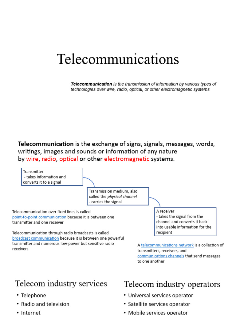 Topic 6 - Telecommunications | PDF | Telecommunications | Radio