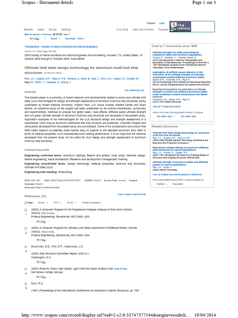 Ultimate Limit State Design Technology F | PDF | Naval Architecture | Ships