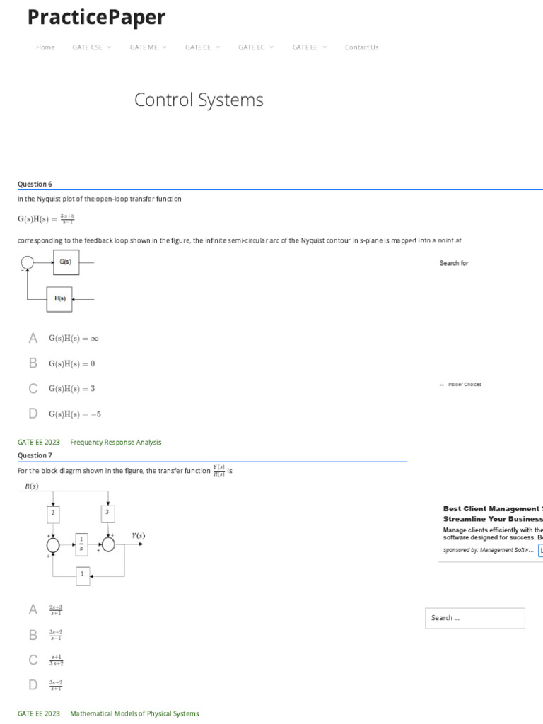 Control Systems: A B C D | PDF | Computer Engineering | Control Theory