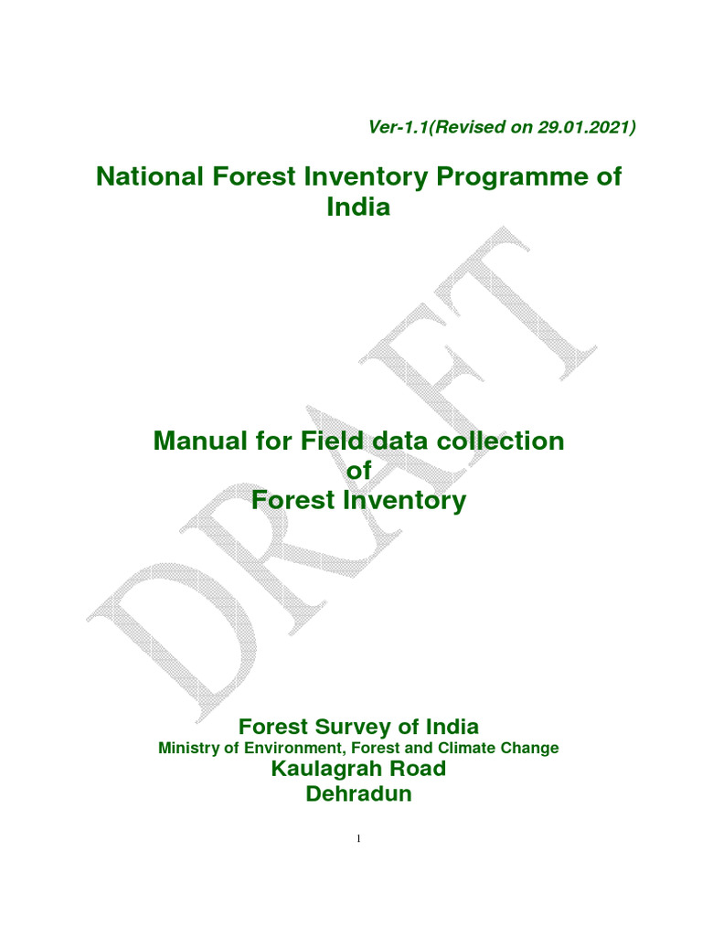 Revised Forest Inventory Manual Fsi | PDF | Trees | Forests