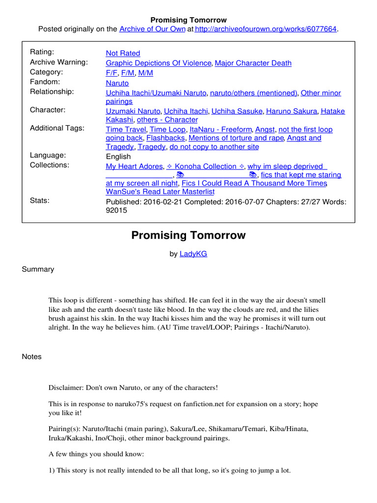 Promising Tomorrow | PDF