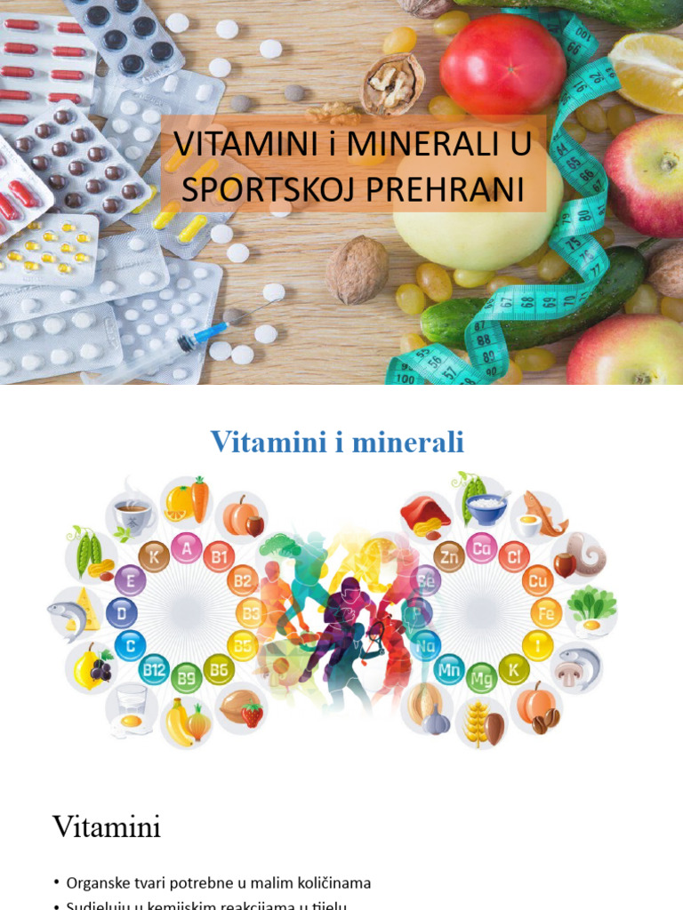 50vitamini I Minerali U Sportskoj Prehrani | PDF