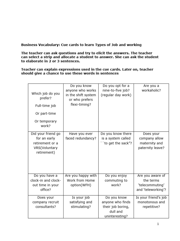 1.1-Activity Sheet - Job | Download Free PDF | Behavior Modification | Psychological Concepts