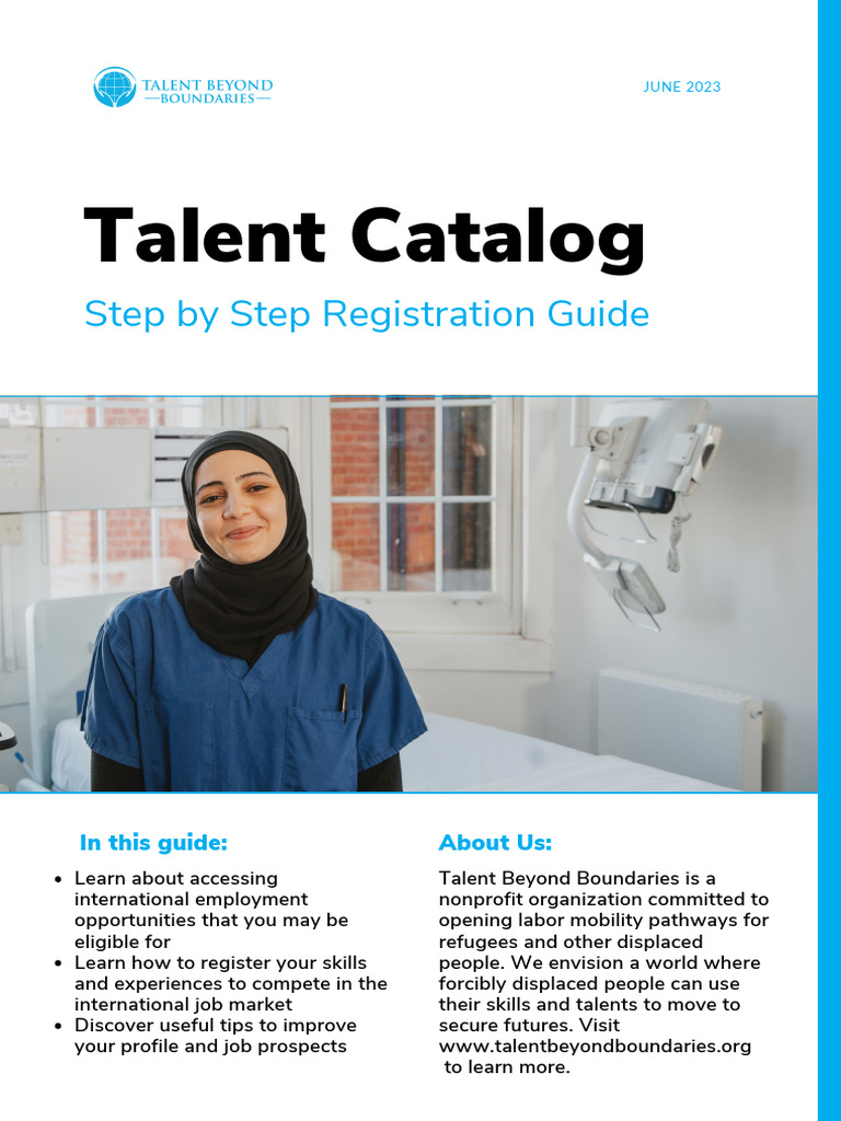 TBB Talent Catalog Registration Guide | PDF | Refugee | Employment