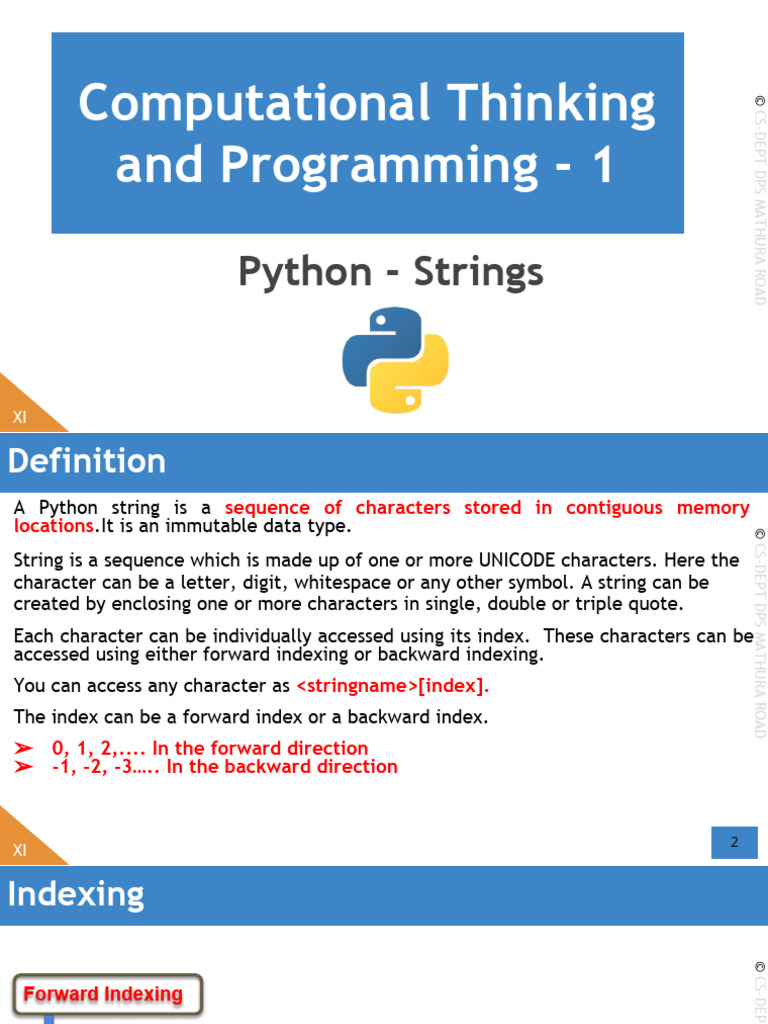 Class 11 Strings (Complete) | PDF | String (Computer Science) | Letter Case