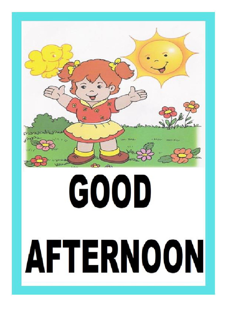Greeting Flashcard Good Afetrnoon | PDF