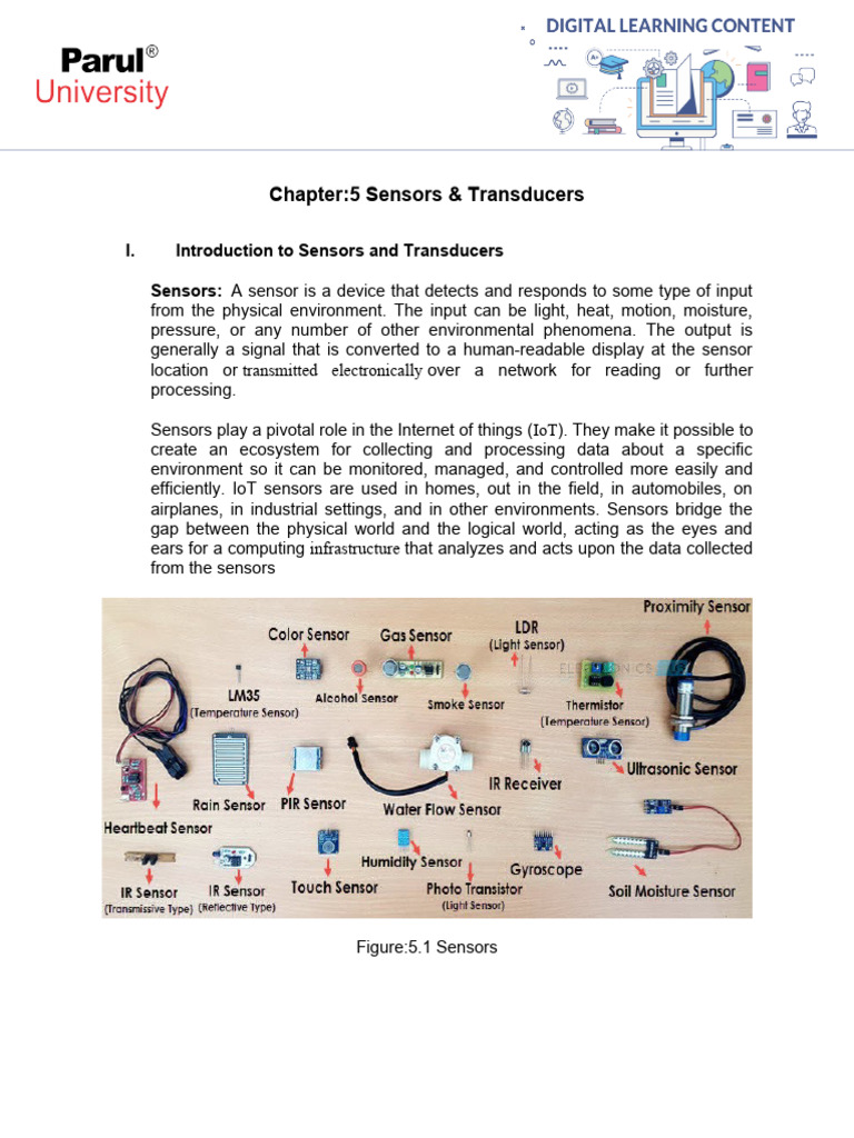 Chapter 5. Sensors - Transducers | PDF | Sensor | Infrared
