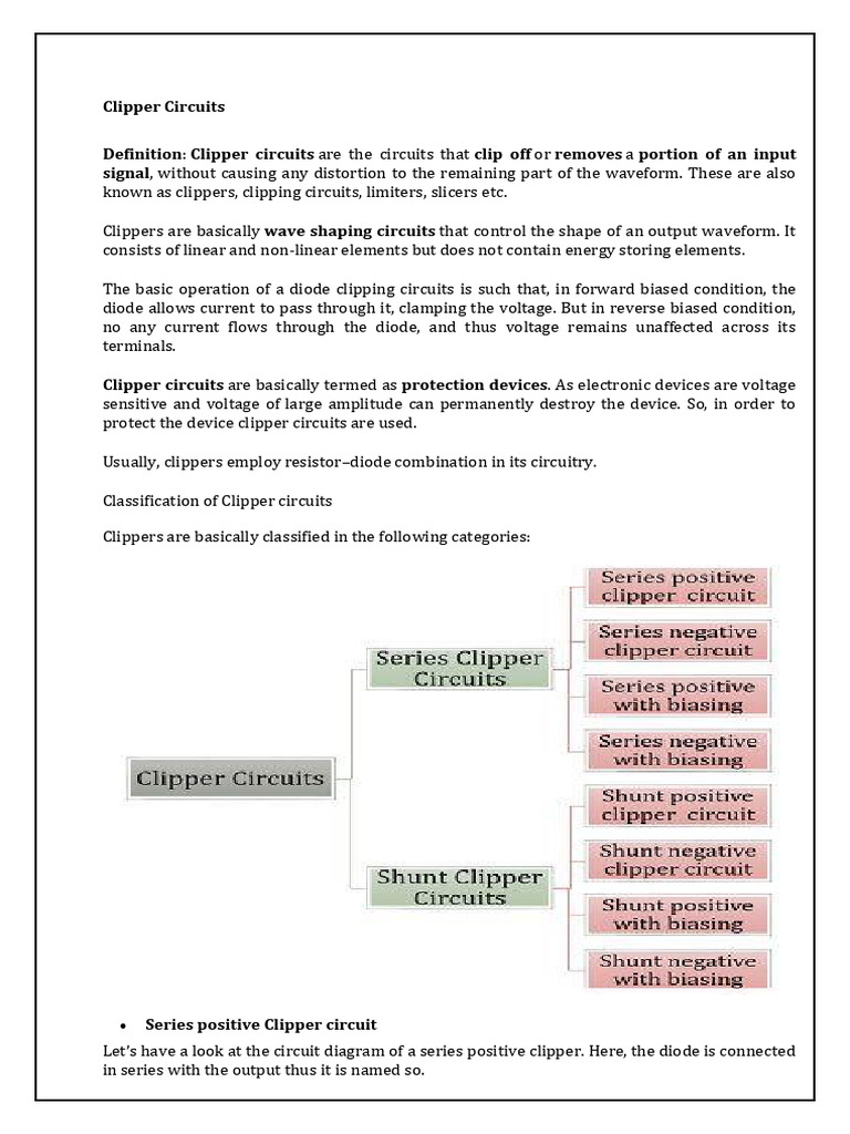 Clippers and Clampers | PDF | Diode | P–N Junction
