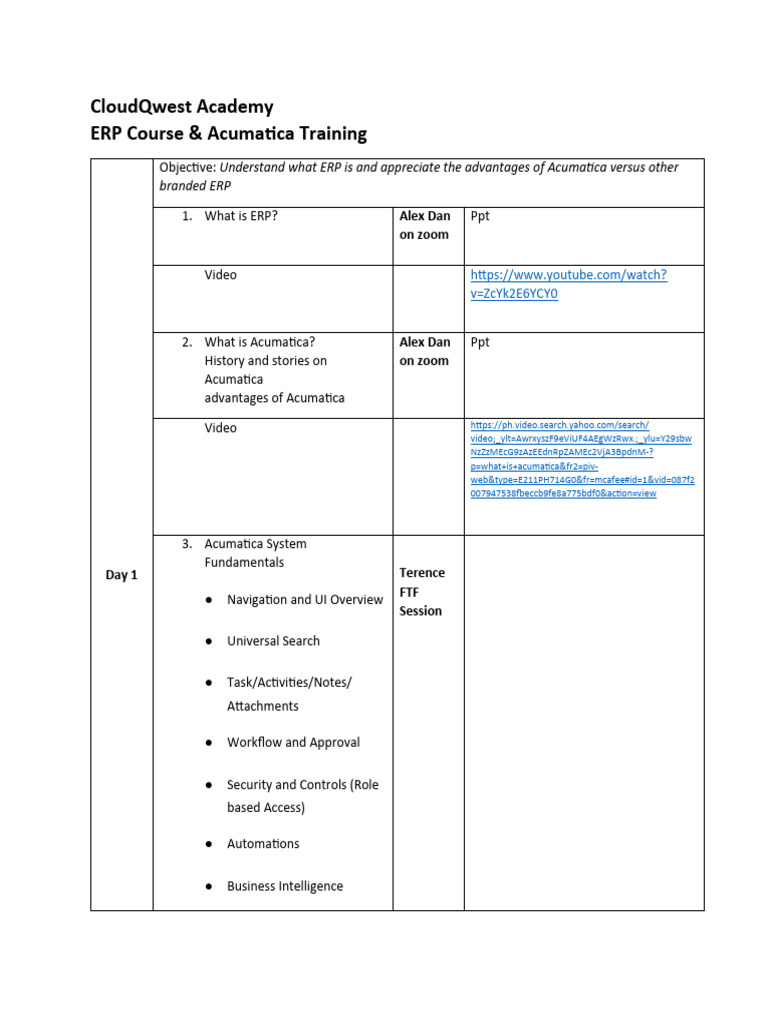 Acumatica ERP Training Guide | PDF | Enterprise Resource Planning | Business