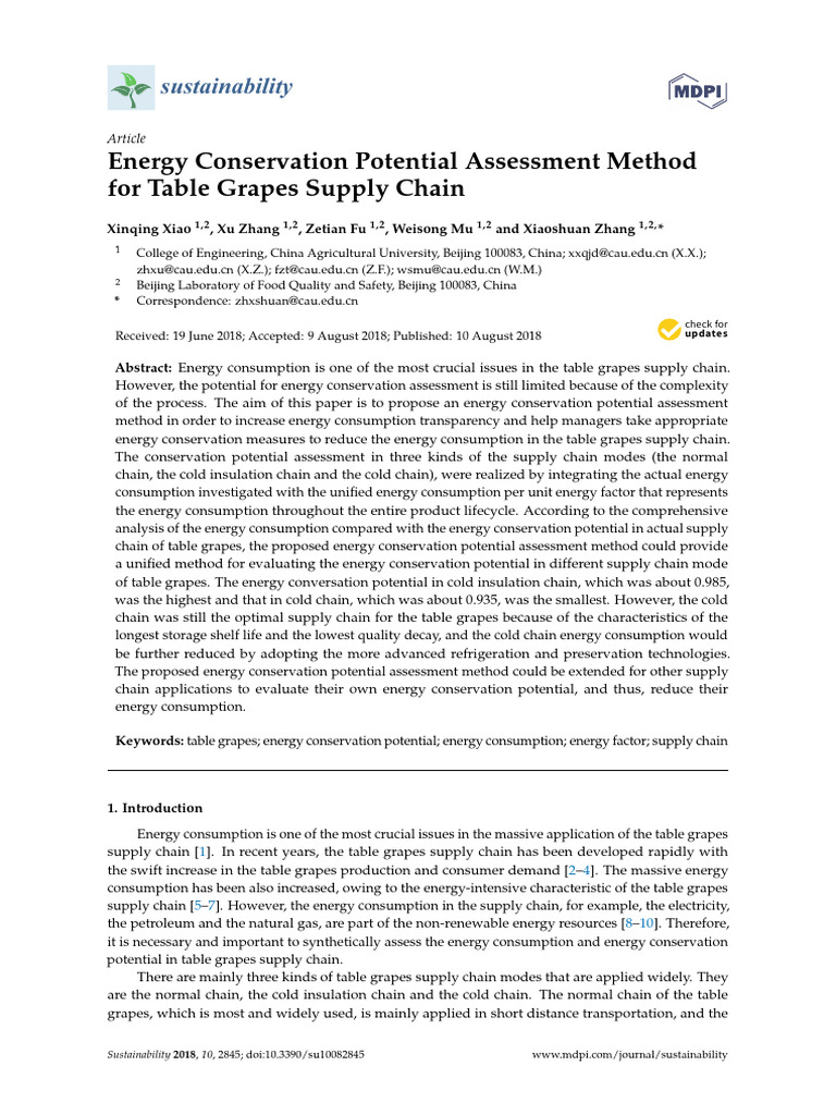 Energy Conservation Potential Assessment Method | Download Free PDF | Energy Conservation ...